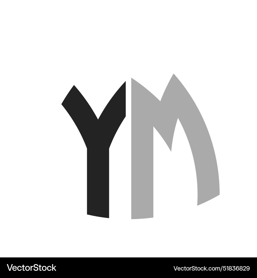 Modern creative ym logo design letter icon Vector Image