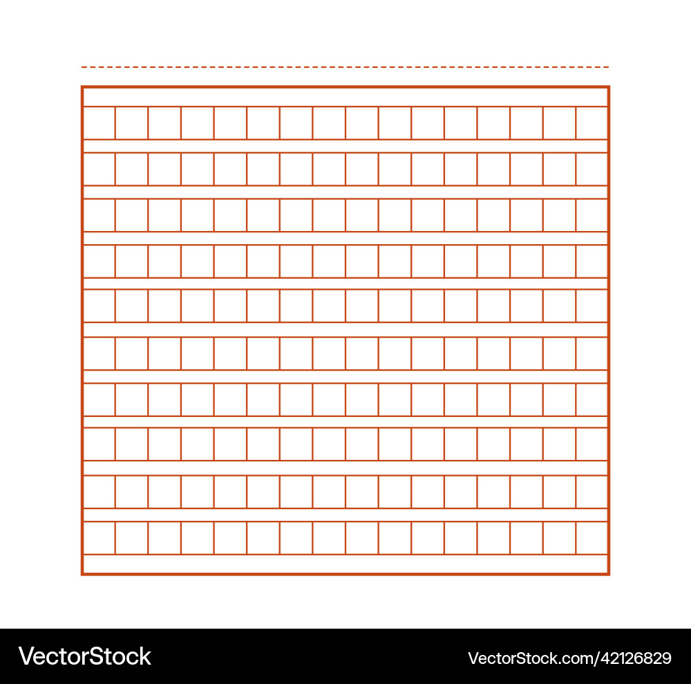 Squared manuscript blank paper template Royalty Free Vector
