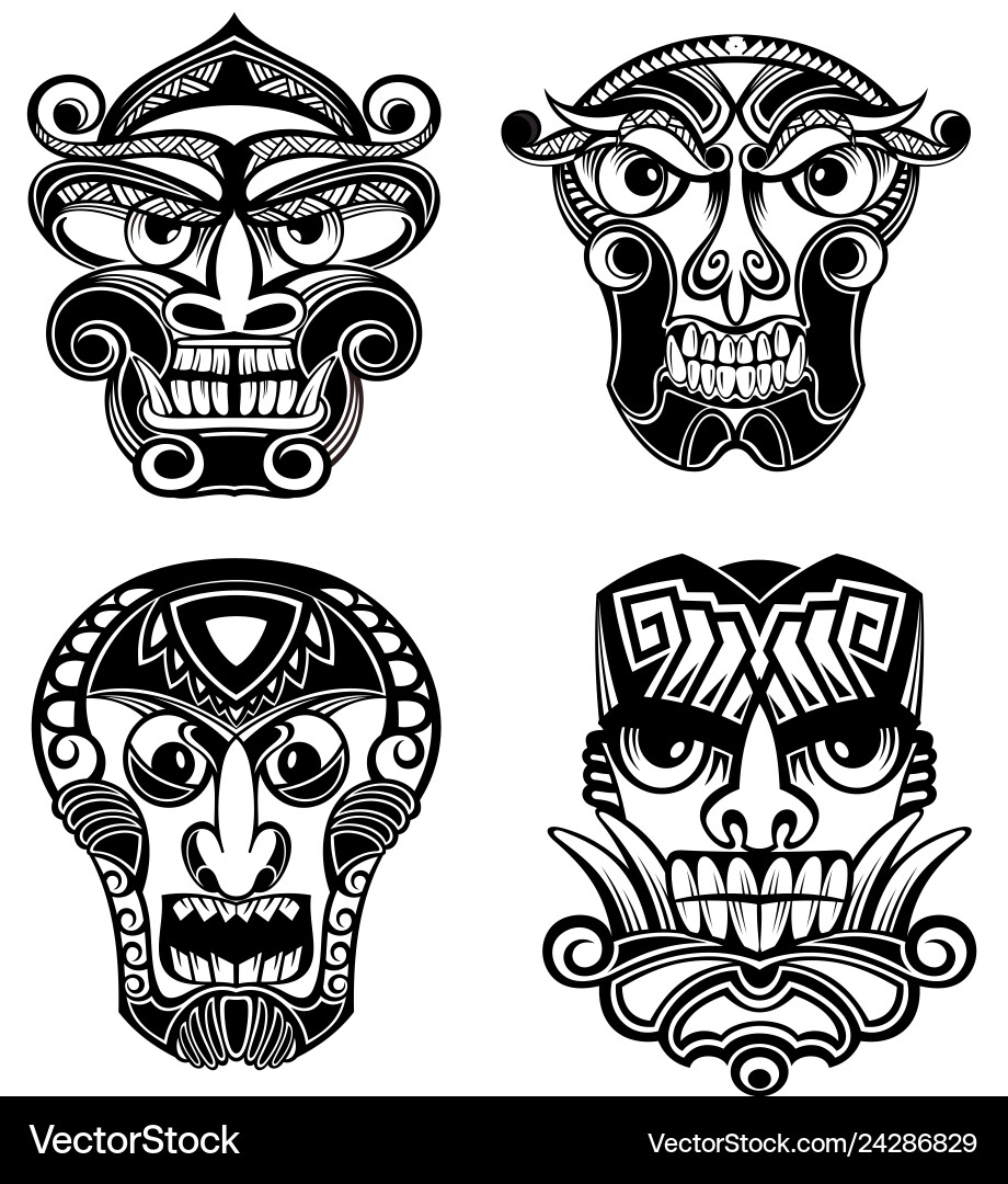 Tribal mask Royalty Free Vector Image - VectorStock