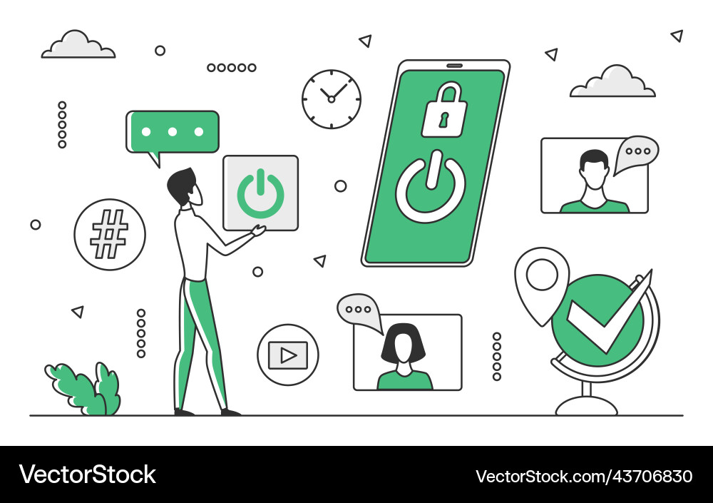 Mobile communication network Royalty Free Vector Image