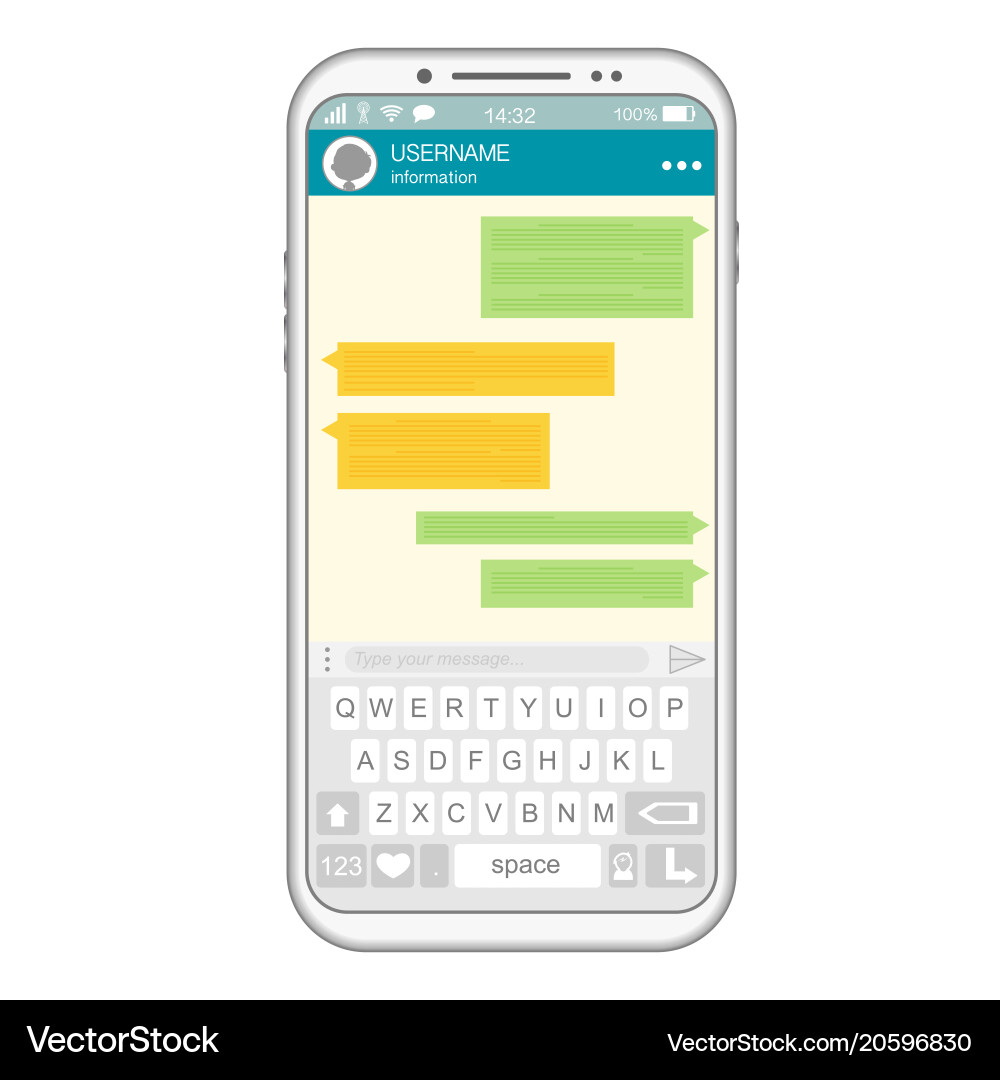 Social messaging chat Royalty Free Vector Image