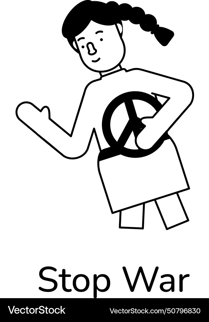 Stop war Royalty Free Vector Image - VectorStock