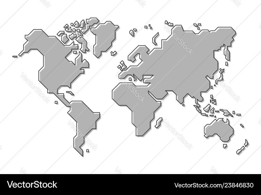 World Map Cartoon Style