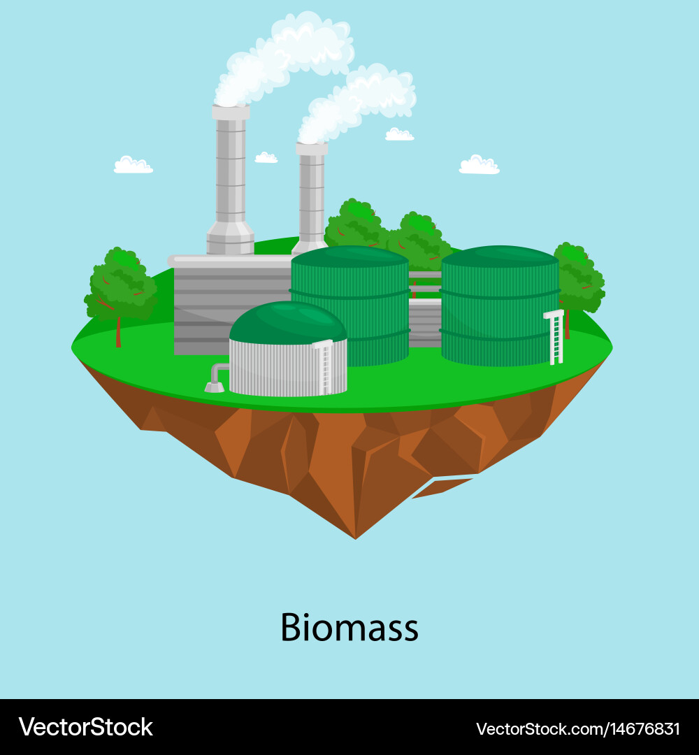 Alternative energy power industry biomass Vector Image