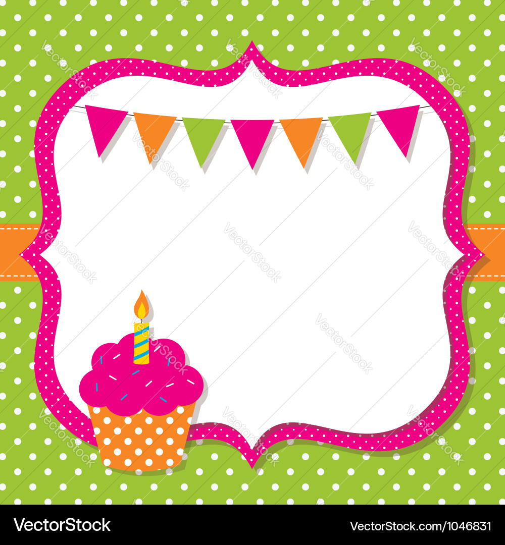 Cute Polka Dot Birthday Card Royalty Free Vector Image