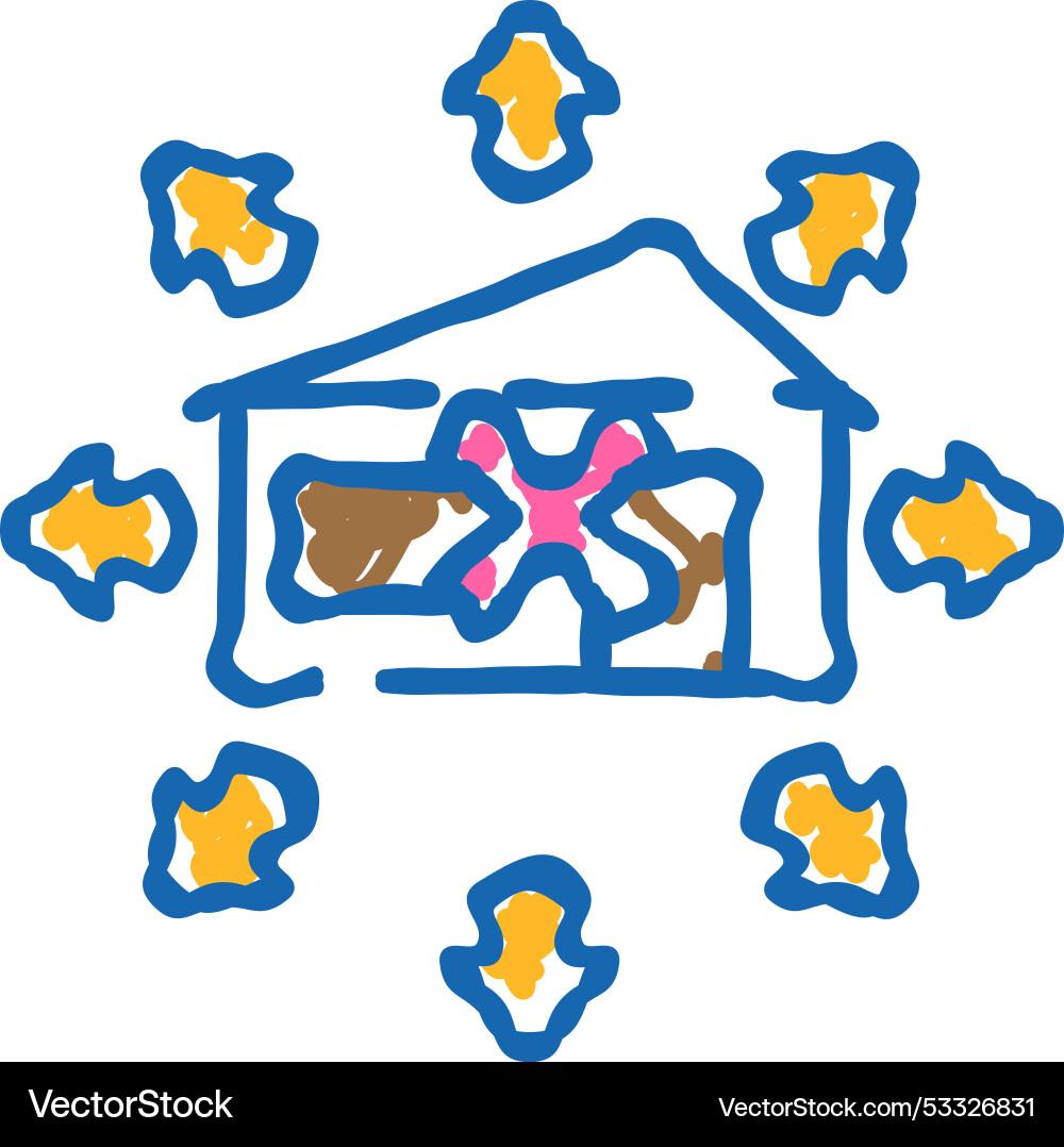 Outdoor use only label product caution icon doodle