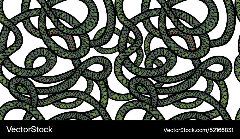 Snake seamless pattern hand drawing not ai Vector Image