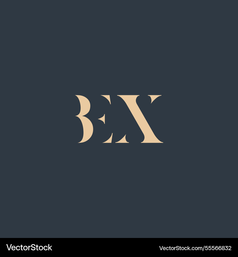Bex abstract letter logo Royalty Free Vector Image