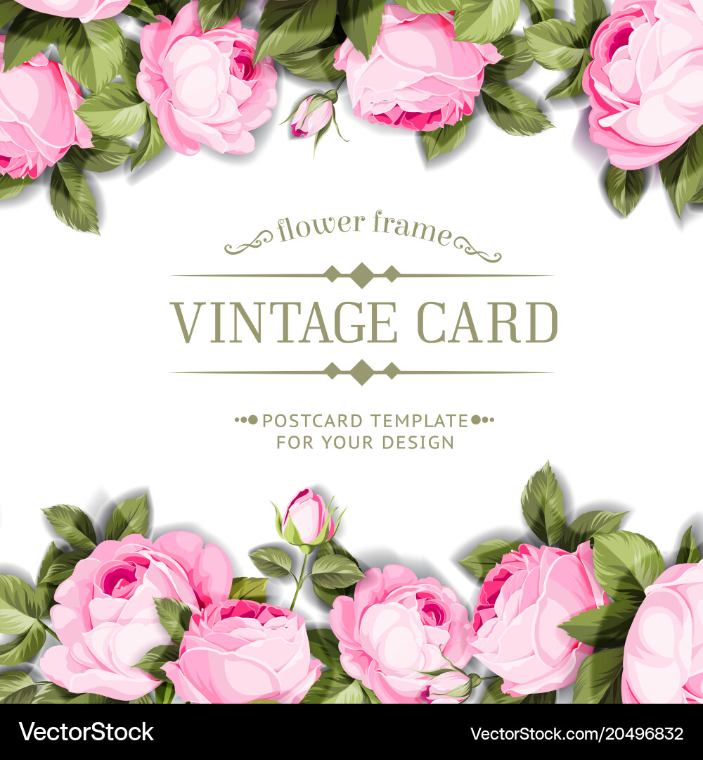 Border with blooming spring flowers Royalty Free Vector