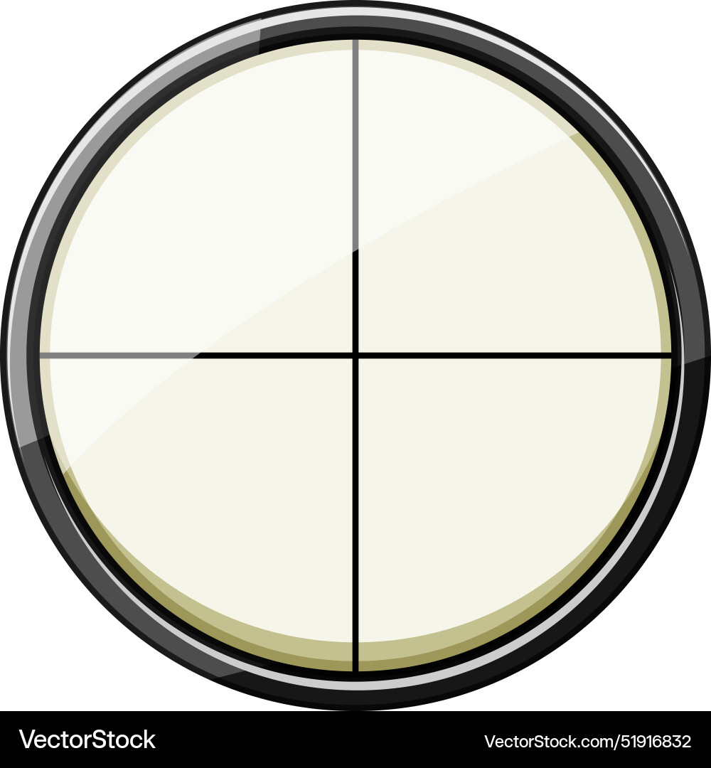 Cross scope sniper cartoon Royalty Free Vector Image