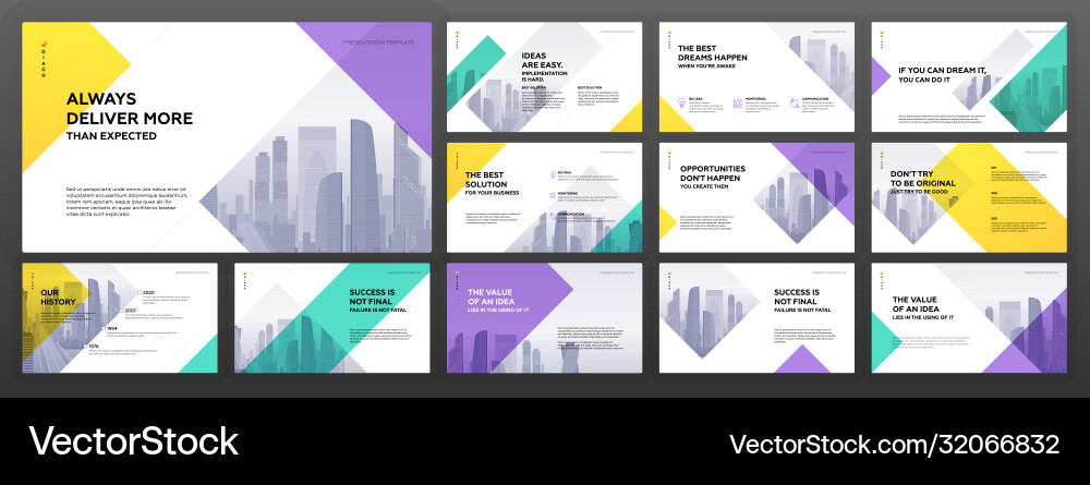 Professional Presentation Templates Royalty Free Vector