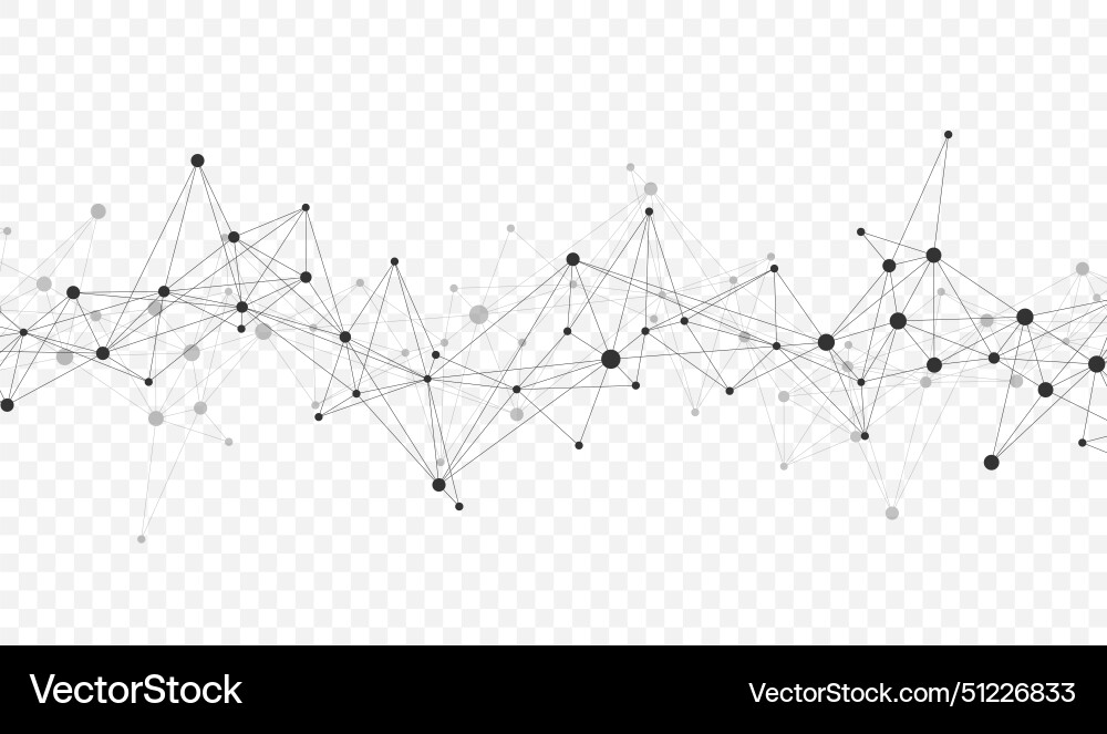 Connecting dots and lines abstract geometric Vector Image