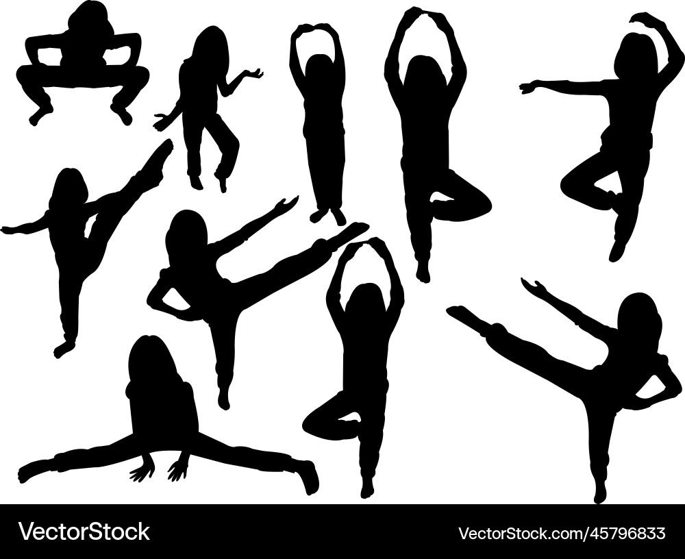 Dansing girls Royalty Free Vector Image - VectorStock