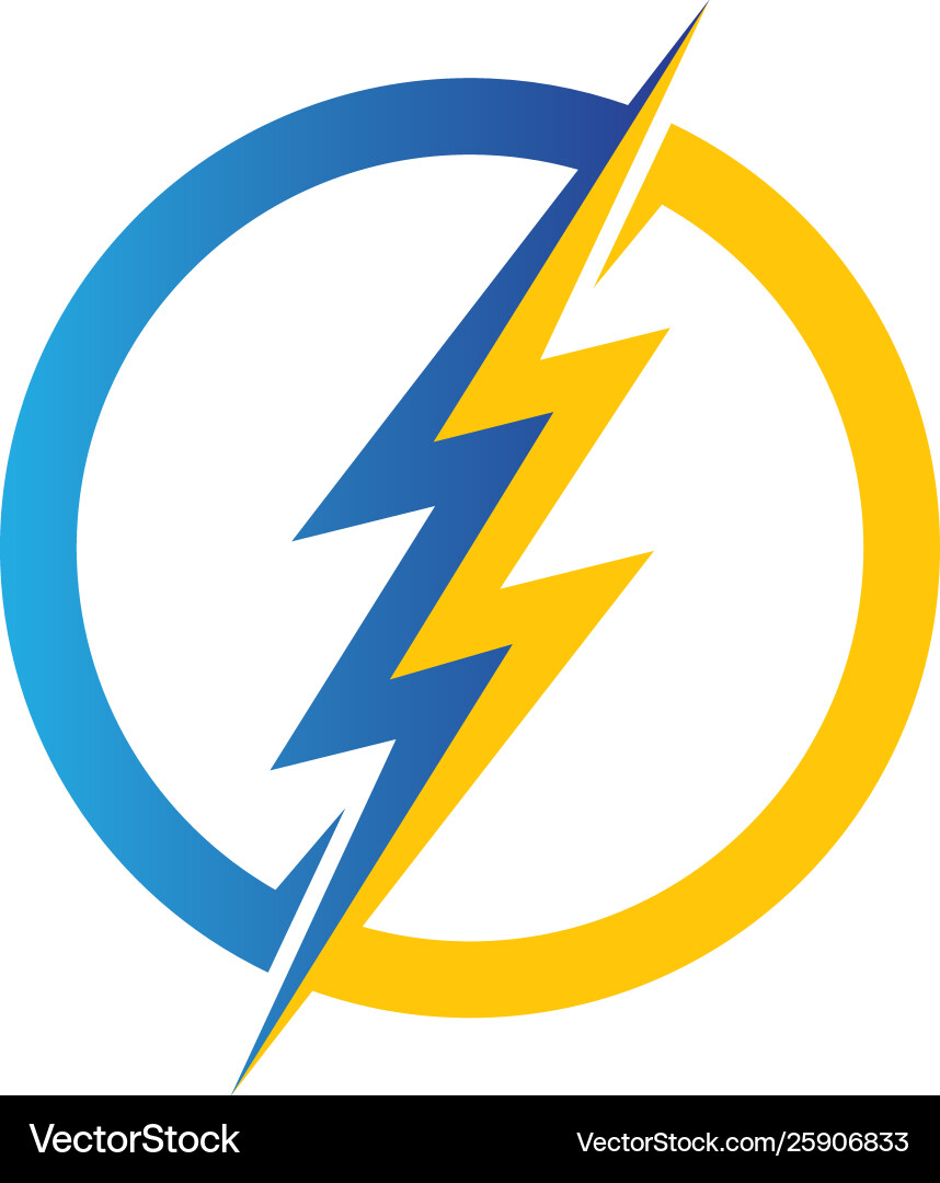 Flash power energy and electric Royalty Free Vector Image