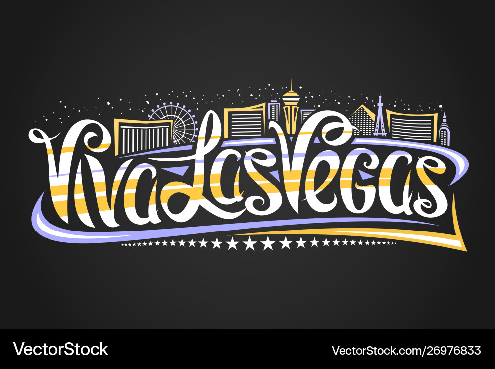 Las Vegas Skyline Logo Royalty Free Vector Image