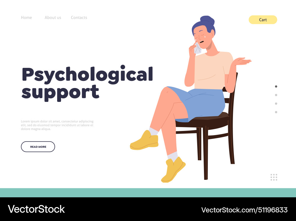 Online service landing page design template Vector Image