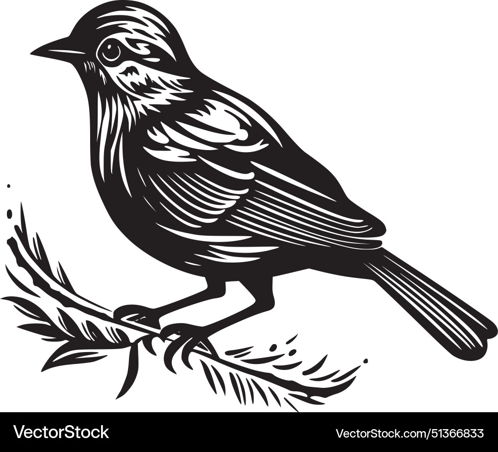 Sparrow - minimalist and simple silhouette Vector Image