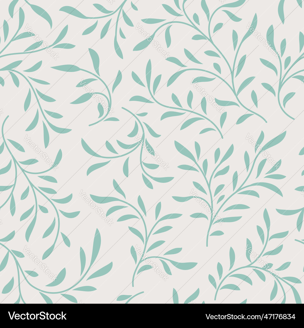 Abstract floral pattern branch with leaves Vector Image
