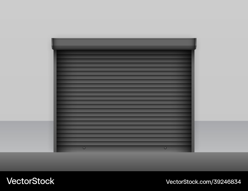 Black Roller Shutter Door Royalty Free Vector Image