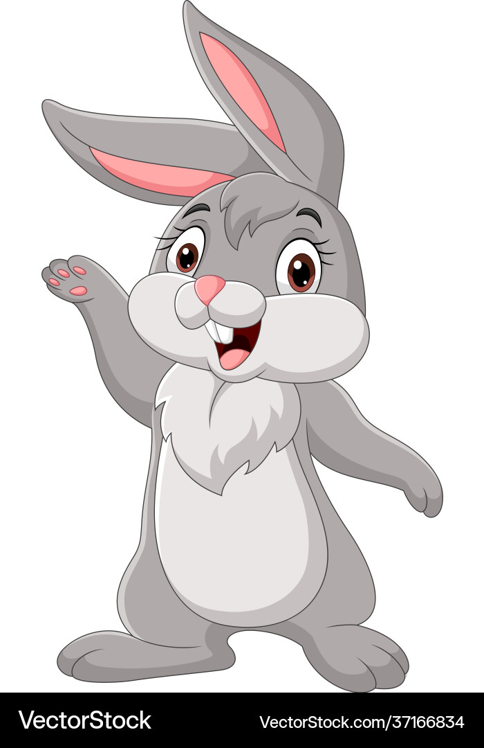 Cute Cartoon Rabbit Character – Royalty-Free Vector | VectorStock