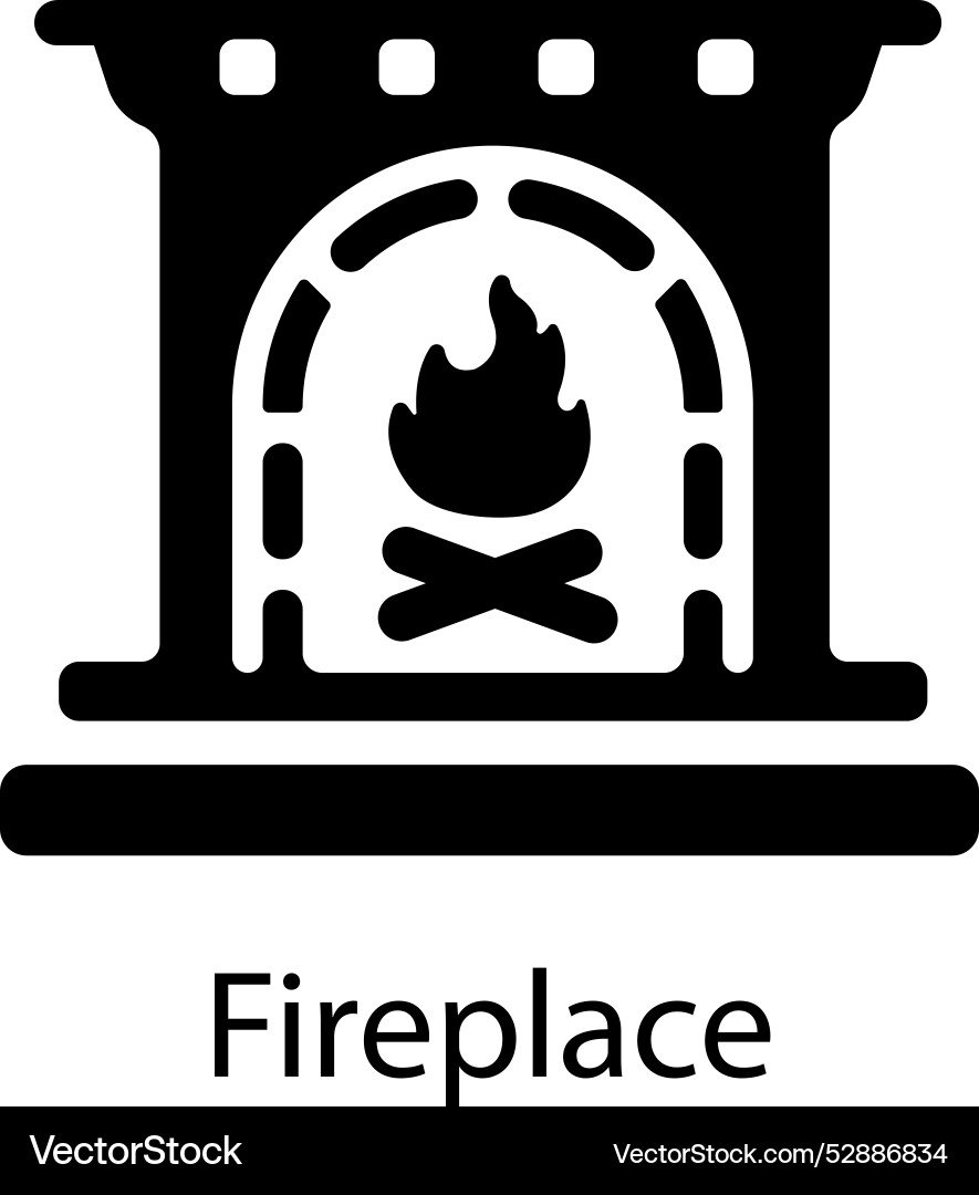 Fireplace Royalty Free Vector Image - VectorStock