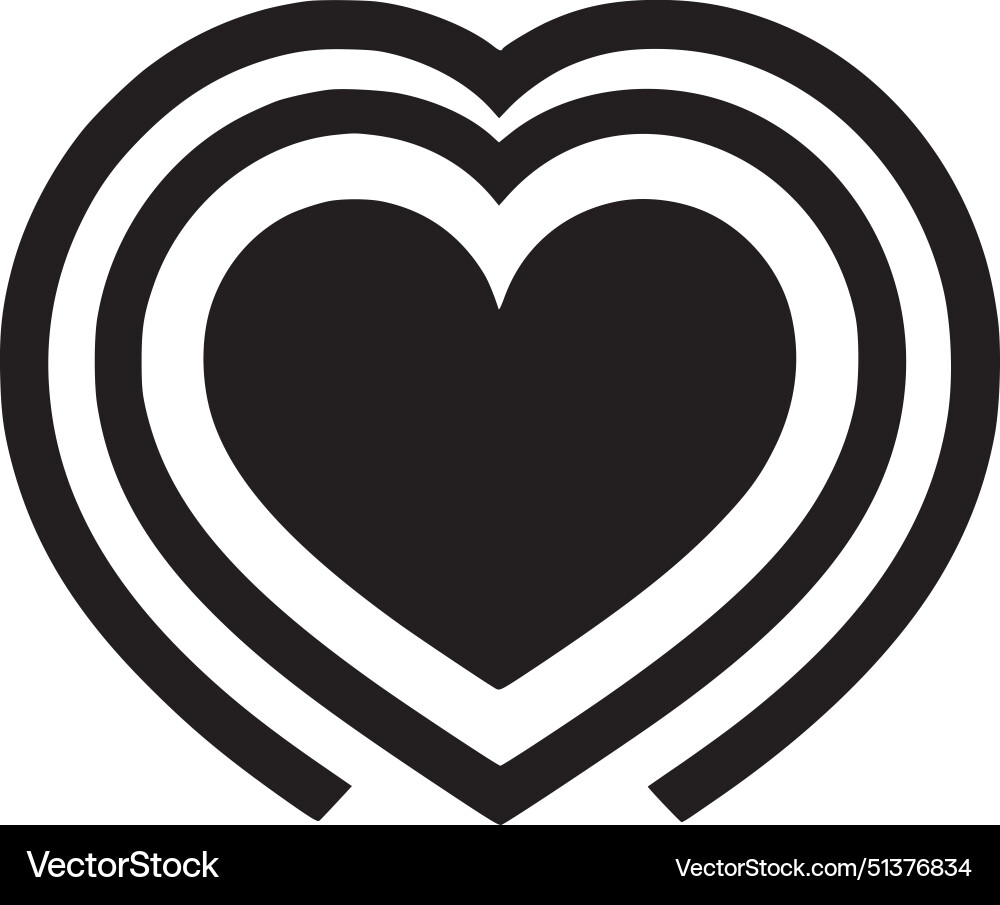 Heart - minimalist and simple silhouette Vector Image