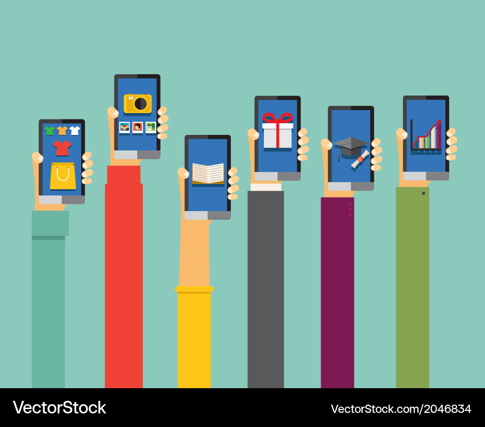 Mobile apps Royalty Free Vector Image - VectorStock