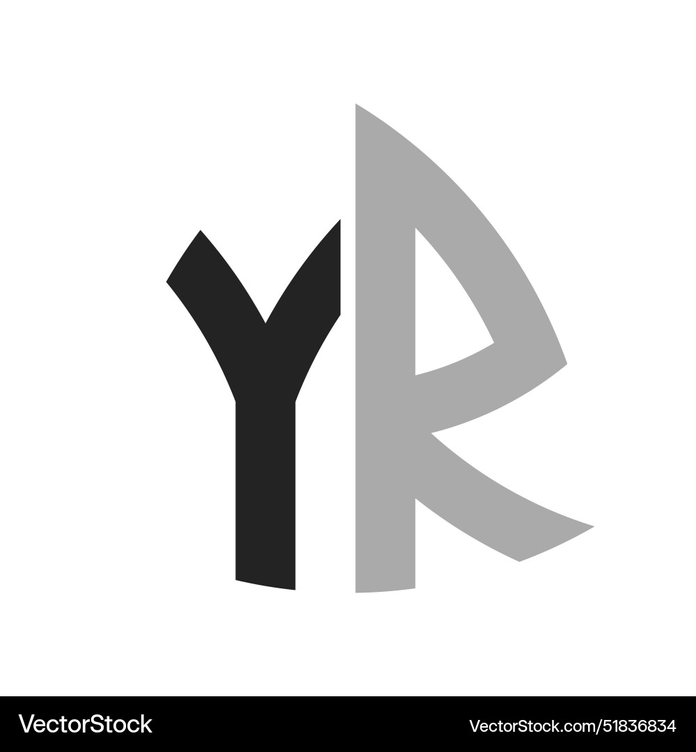Modern creative yr logo design letter icon Vector Image