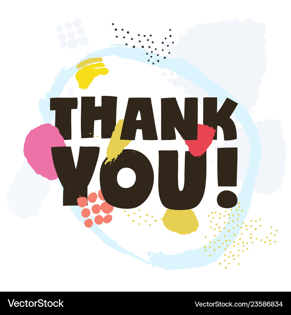 Thank you Royalty Free Vector Image - VectorStock