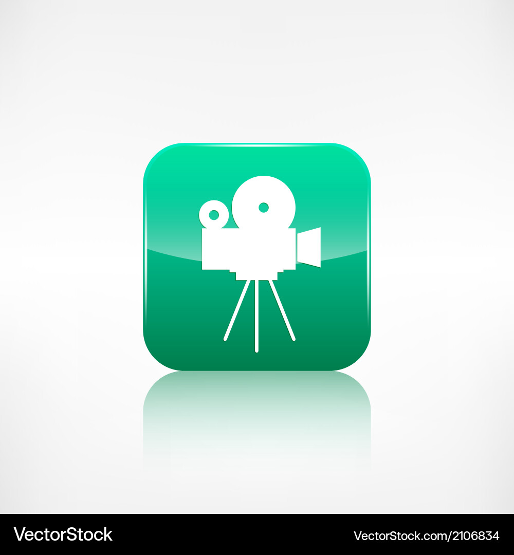 Video camera icon media symbol app botton Vector Image