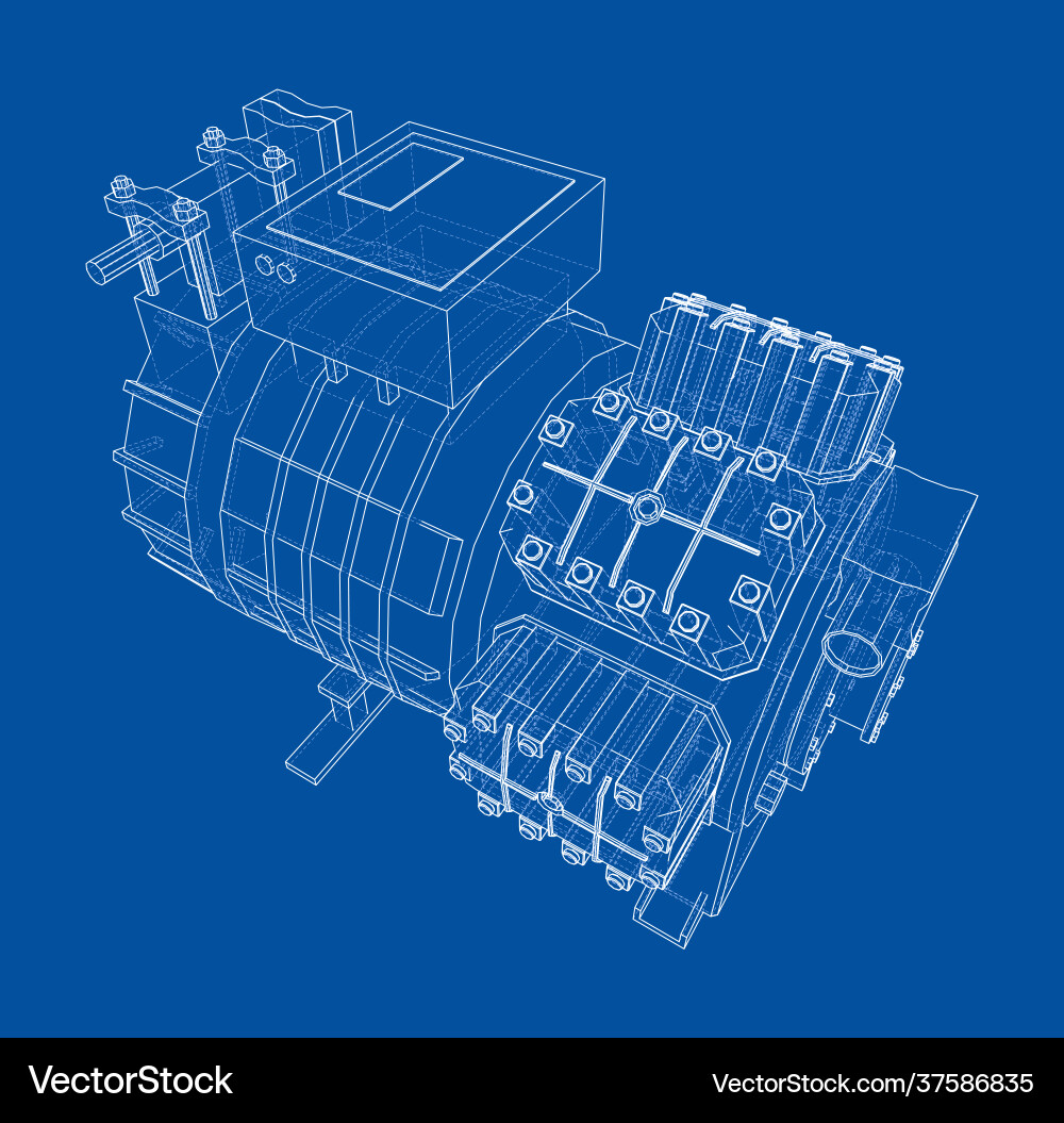 Air conditioning compressor Royalty Free Vector Image