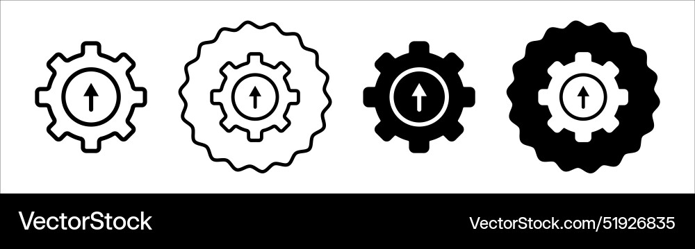 Efficiency icon symbol set collection Royalty Free Vector