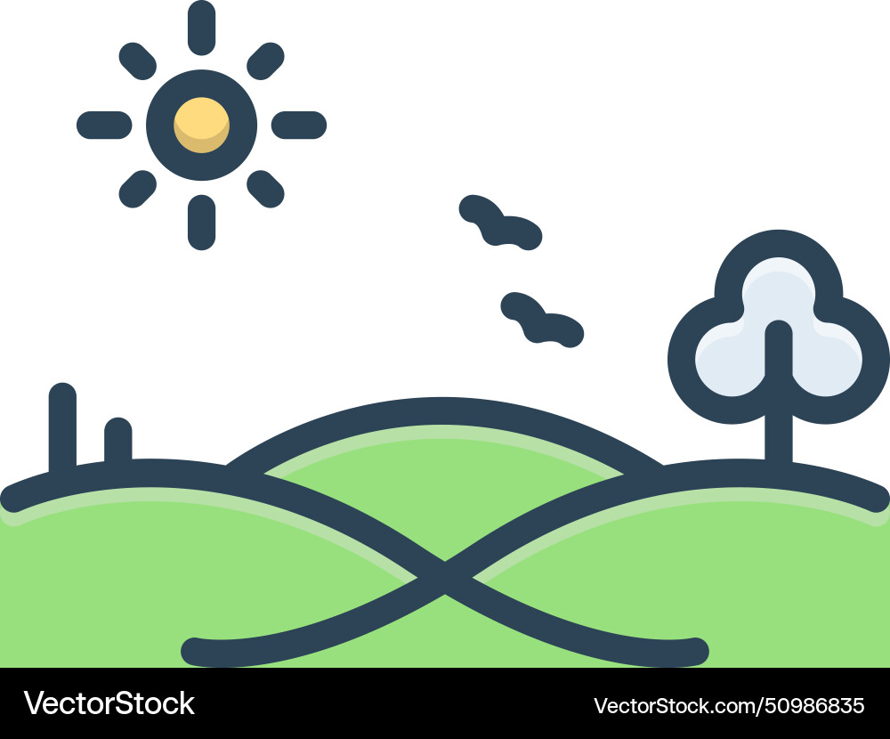 Hill Royalty Free Vector Image - VectorStock