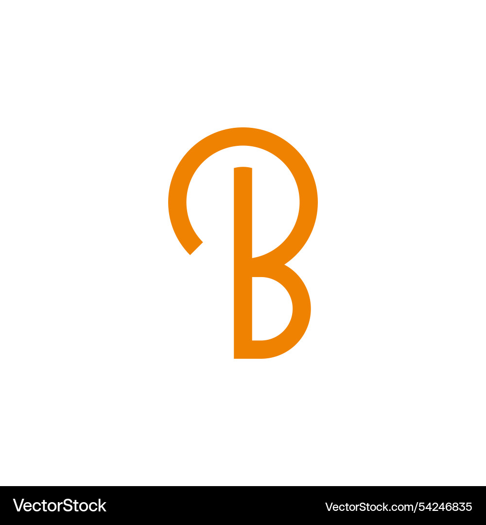 Letters bb simple loop lines simple geometric logo