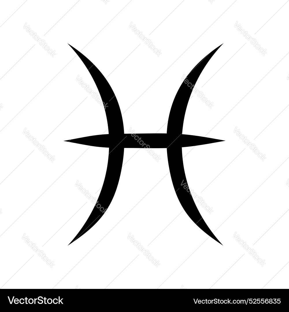 Pisces Zodiac Sign Aesthetic Icon Royalty Free Vector Image