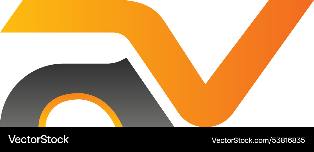 Rv logo letter design modern symbol initial Vector Image