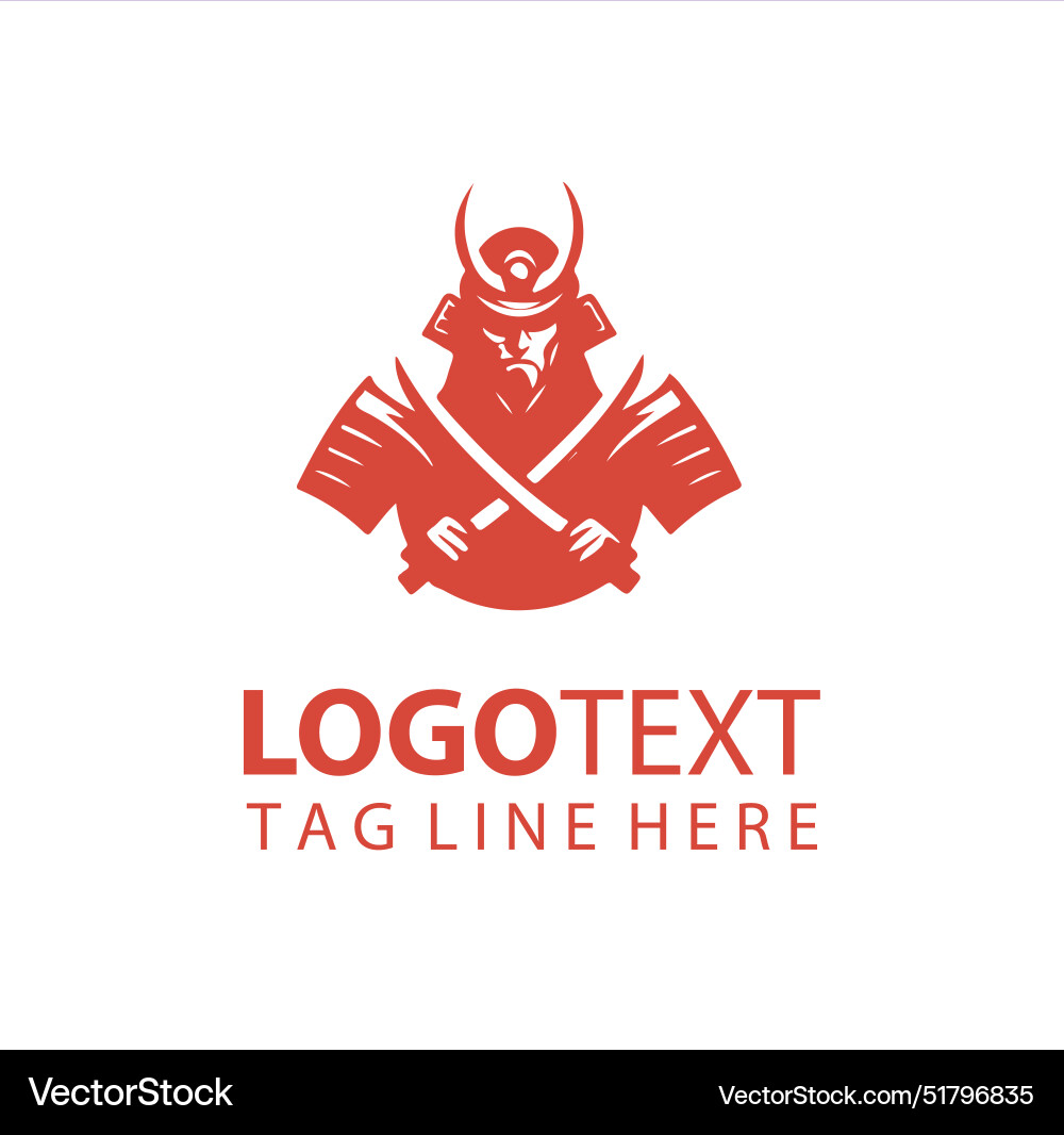 Samurai logo Royalty Free Vector Image - VectorStock
