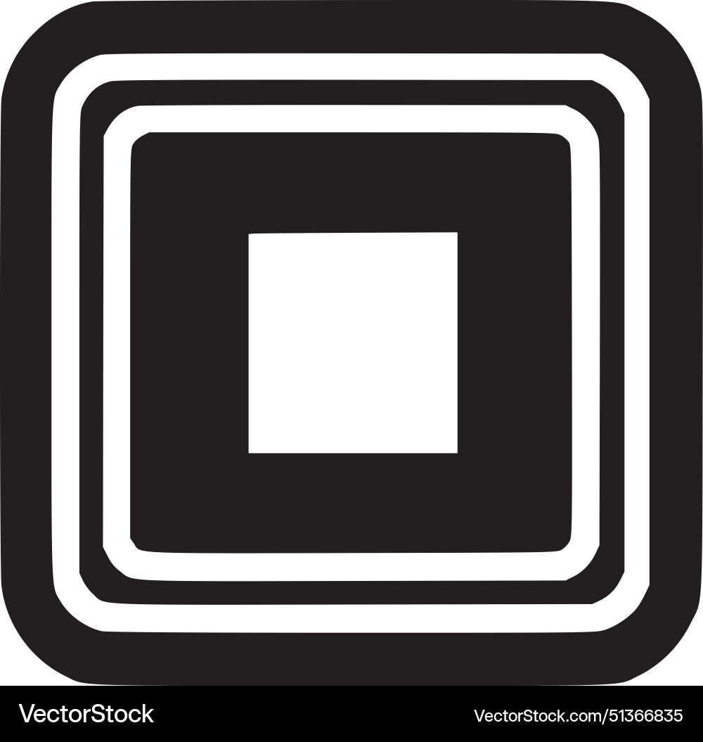 Square - minimalist and simple silhouette Vector Image