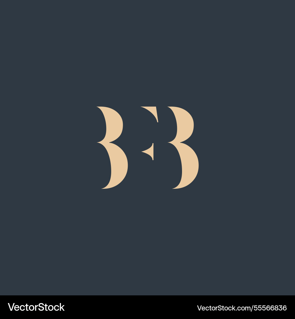 Bfb abstract letter logo Royalty Free Vector Image