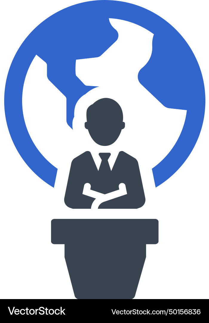 Climate change conference icon Royalty Free Vector Image