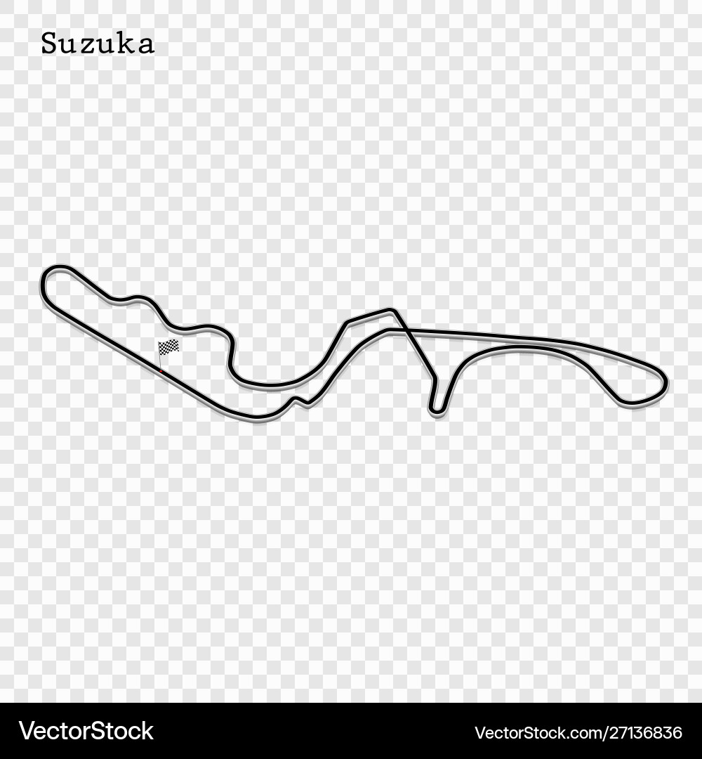 Grand prix race track Royalty Free Vector Image