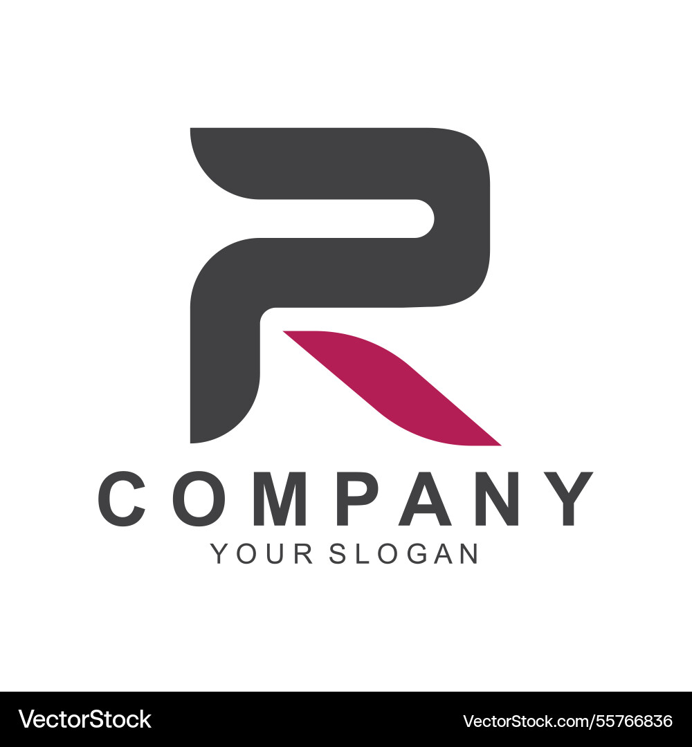 Initial letter r logo design Royalty Free Vector Image