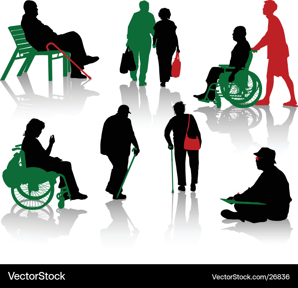 Old people Royalty Free Vector Image - VectorStock