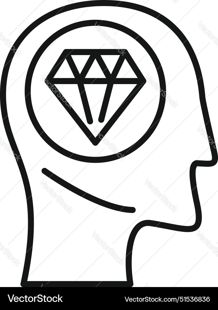 Representing a brilliant mind generating valuable Vector Image