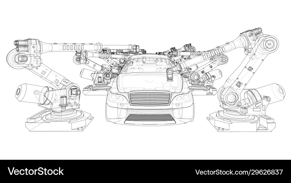 Assembly motor vehicle Royalty Free Vector Image