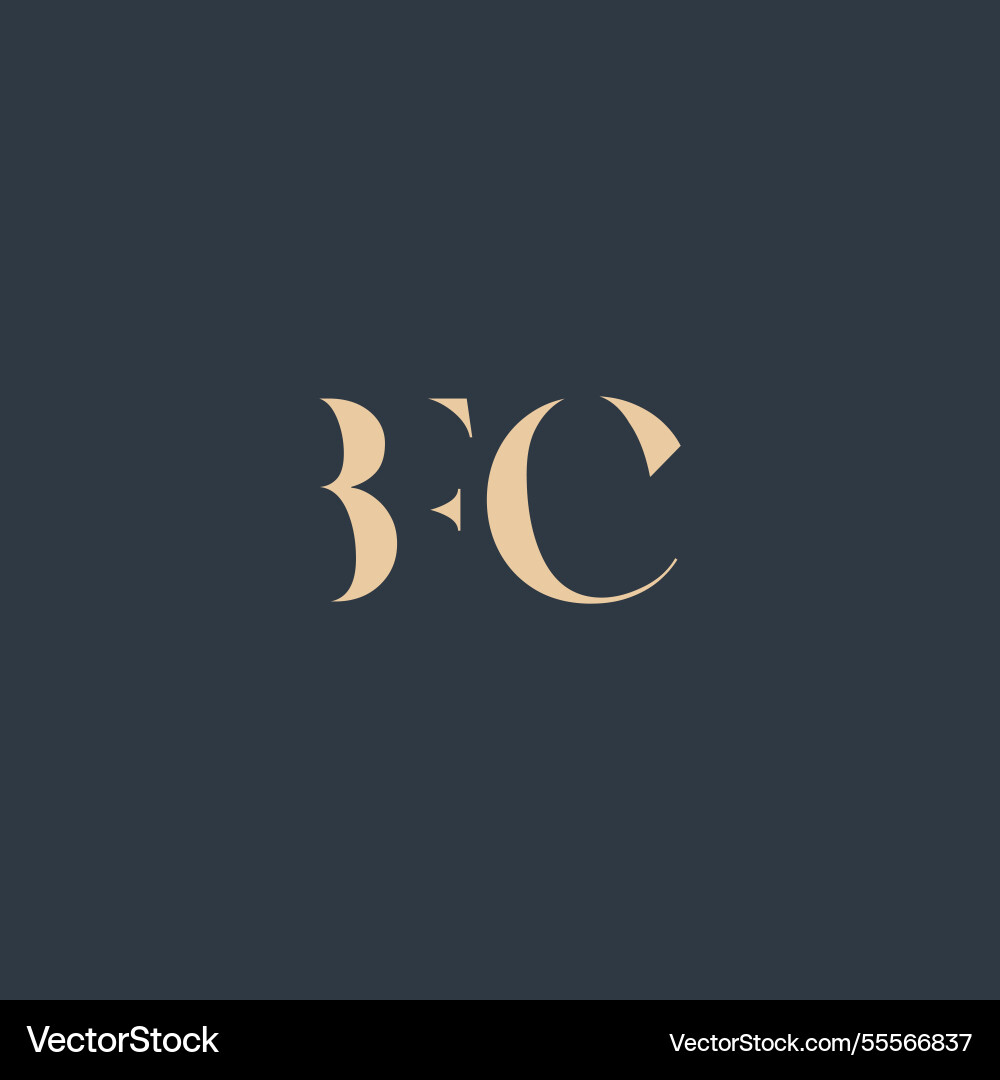 Bfc abstract letter logo Royalty Free Vector Image