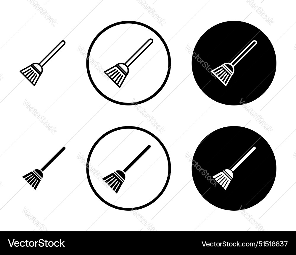 Broom icon Royalty Free Vector Image - VectorStock