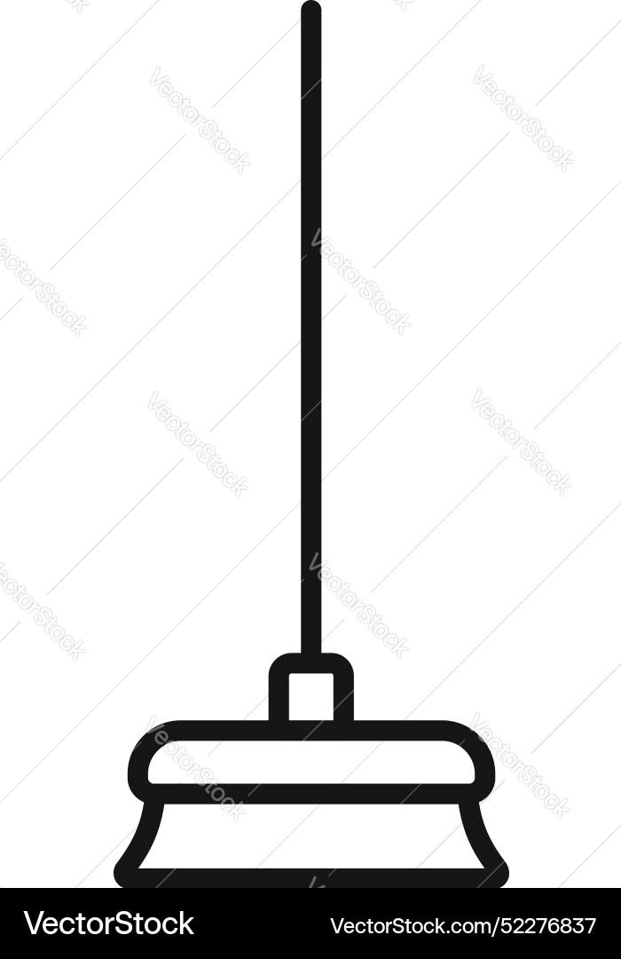 Cleaning broom icon representing sweeping Vector Image