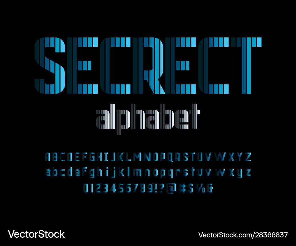 Hidden font Royalty Free Vector Image - VectorStock