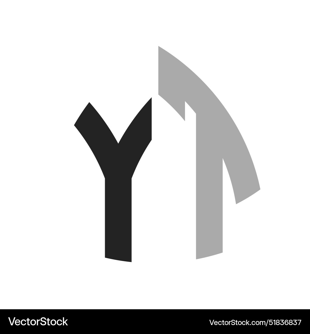 Modern creative yt logo design letter icon Vector Image